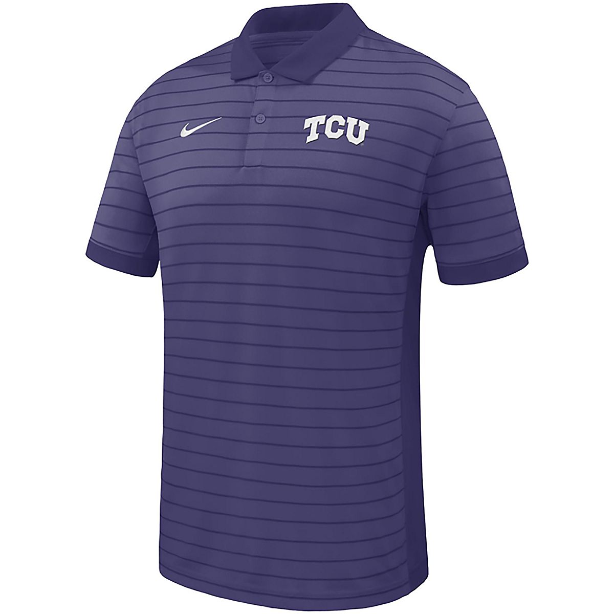 Nike Men's TCU Dri Fit Stripe Victory Polo Shirt | Academy