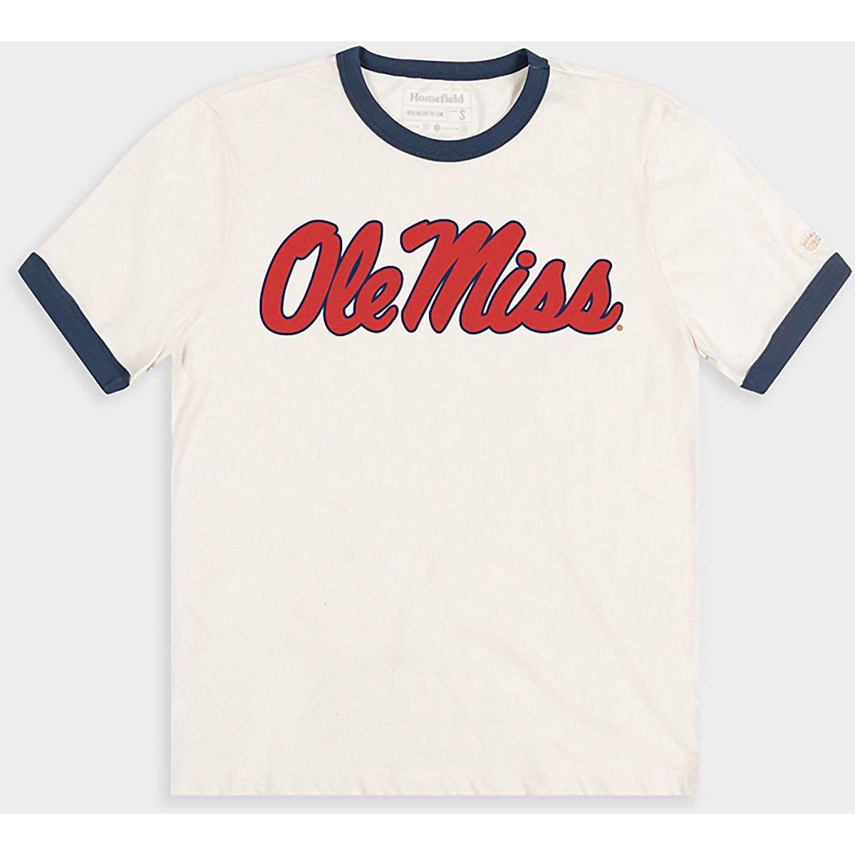 Homefield Men's University of Mississippi Vintage Script Ringer T-shirt ...