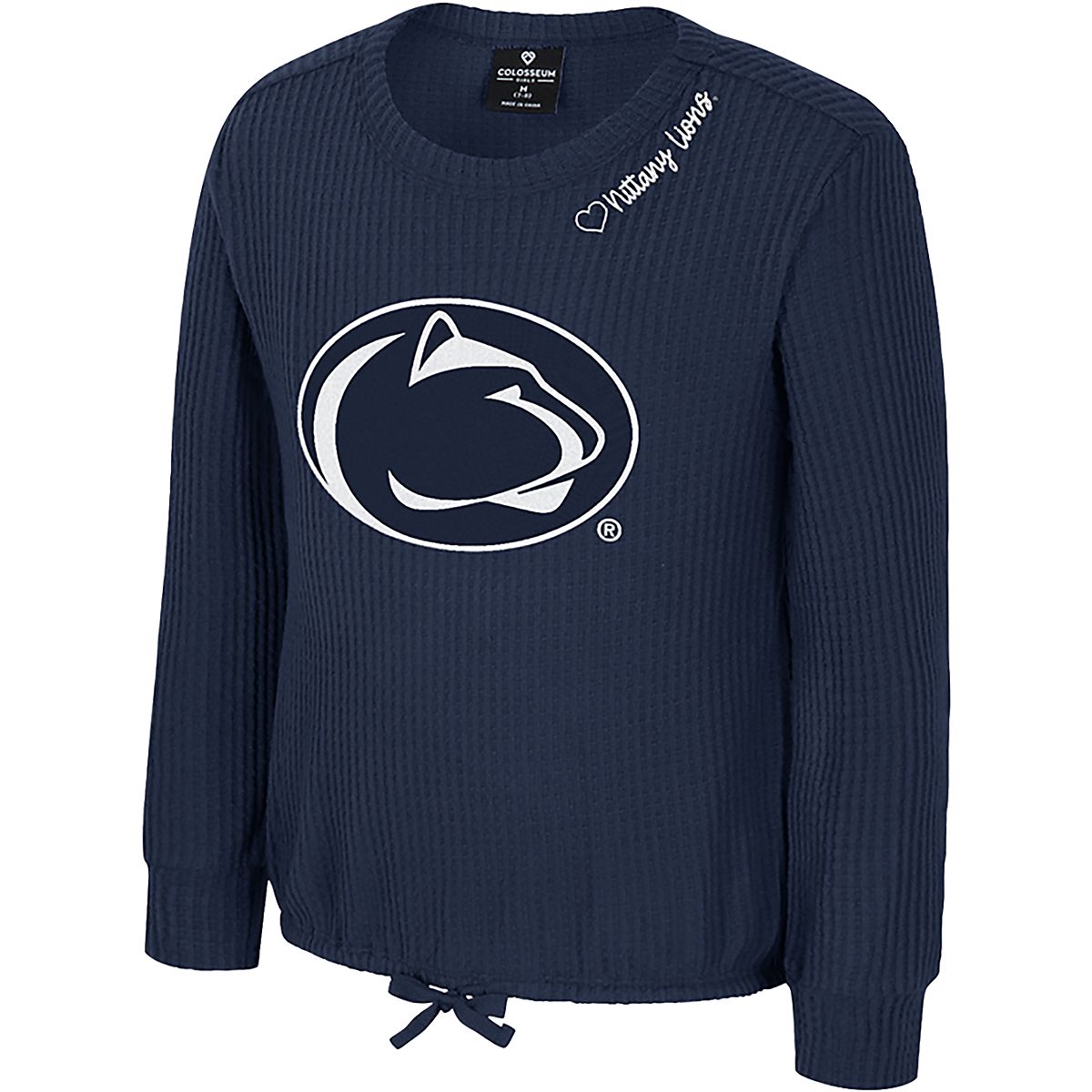 Colosseum Athletics Girls' Penn State Beautopia Waffle Long Sleeve Top ...