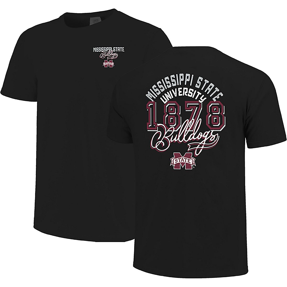 Image One Men's Mississippi State Established Script Sign DS T-shirt ...