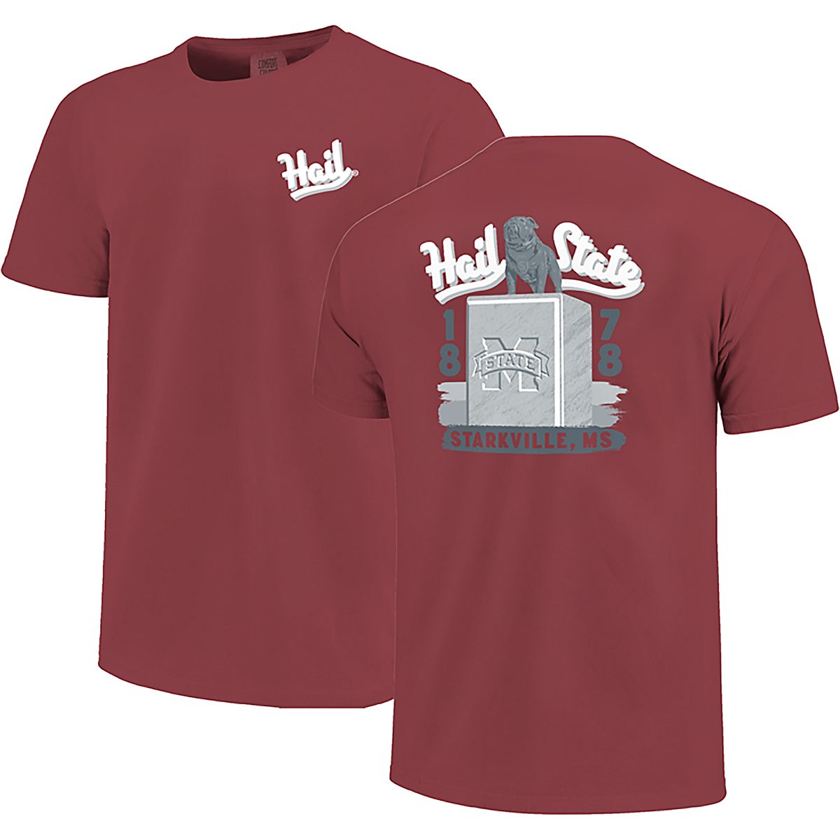Image One Men's Mississippi State Statue Script Built DS T-shirt | Academy