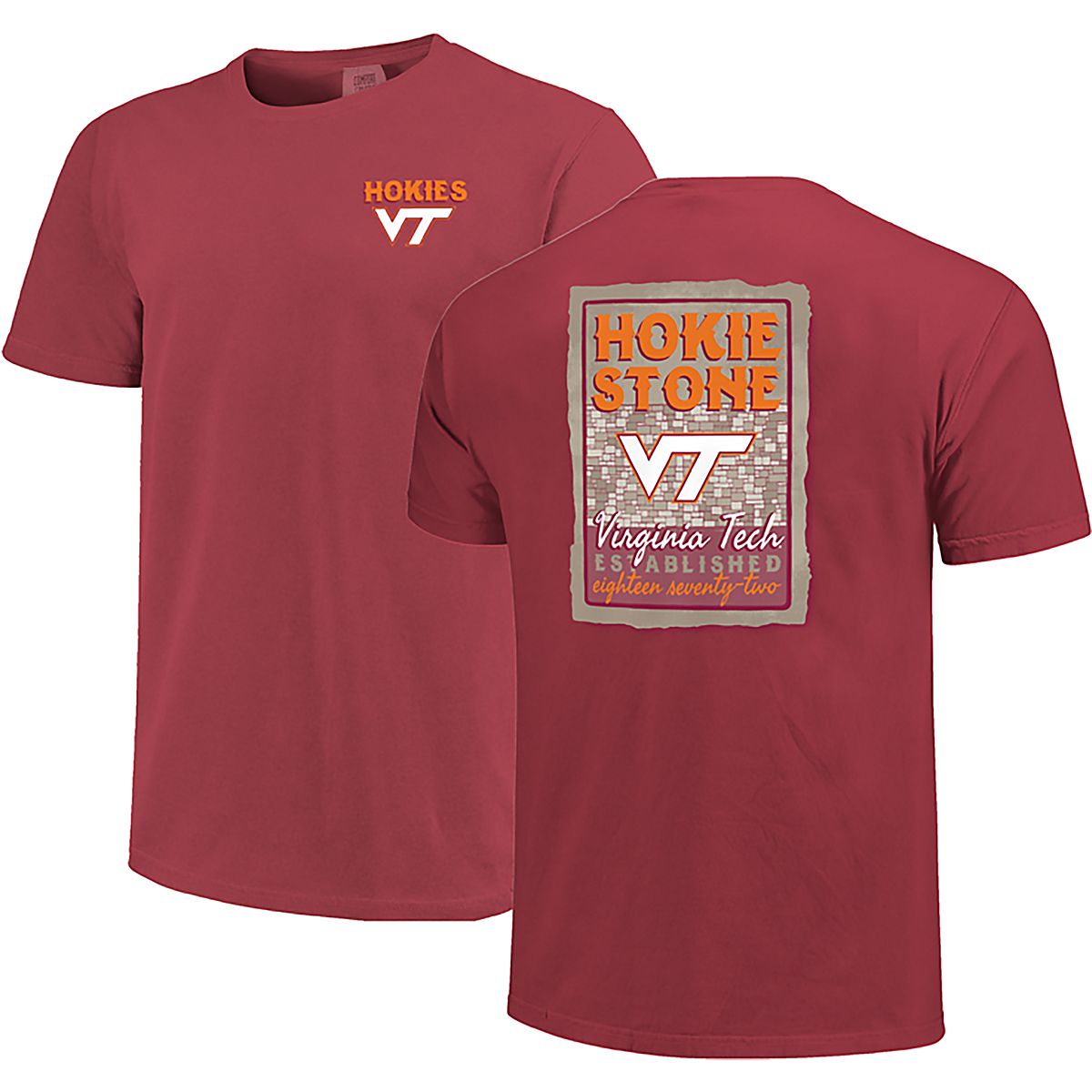 Image One Men's Virginia Tech Hokie Stone Poster DS T-shirt | Academy