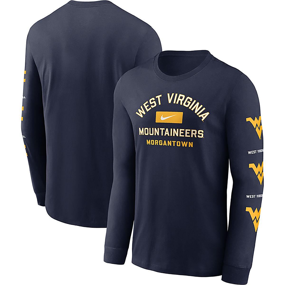 Nike Men's West Virginia 2 Hit Classic Location Long Sleeve T-shirt ...