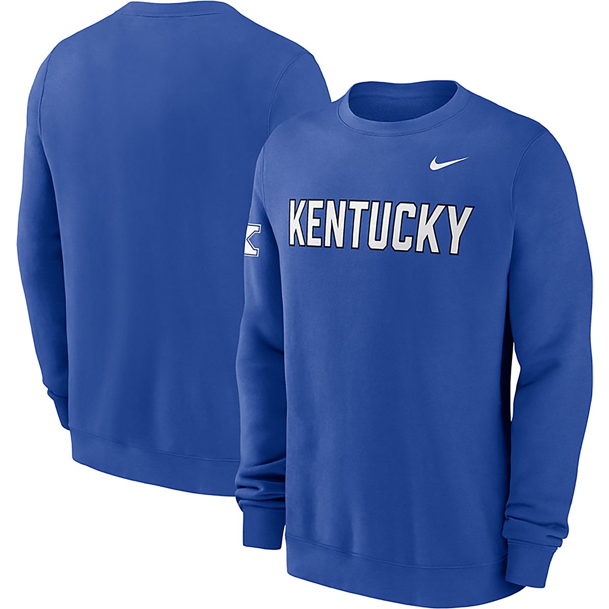 Nike Men's Kentucky Block Team Fleece Club Crew Sweatshirt | Academy