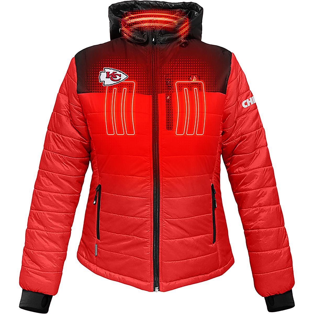 ActionHeat Women's Kansas City Chiefs 5V Puffer Heated Jacket | Academy