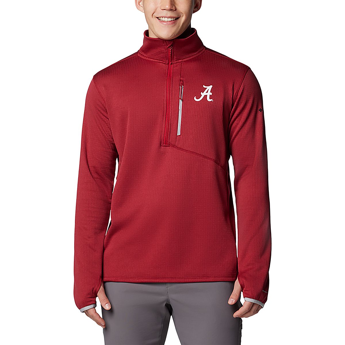 Columbia Alabama Tide Park View Grid Fleece Omni-Wick Half-Zip Jacket ...