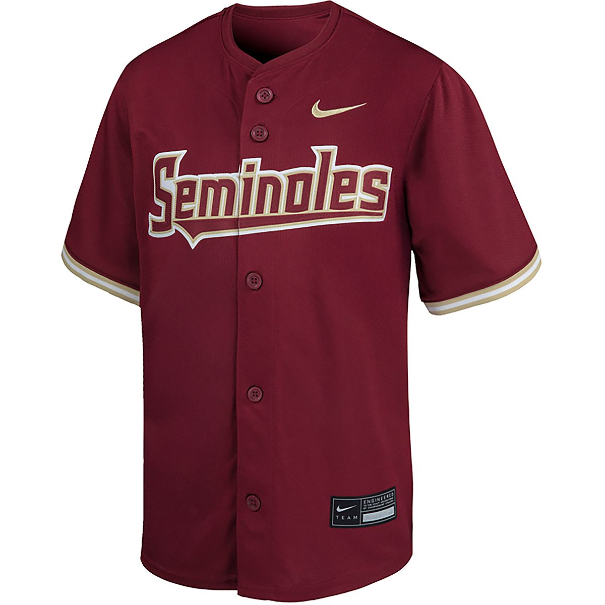 Nike Boys' Florida State Seminoles Limited Full Button Baseball Jersey ...