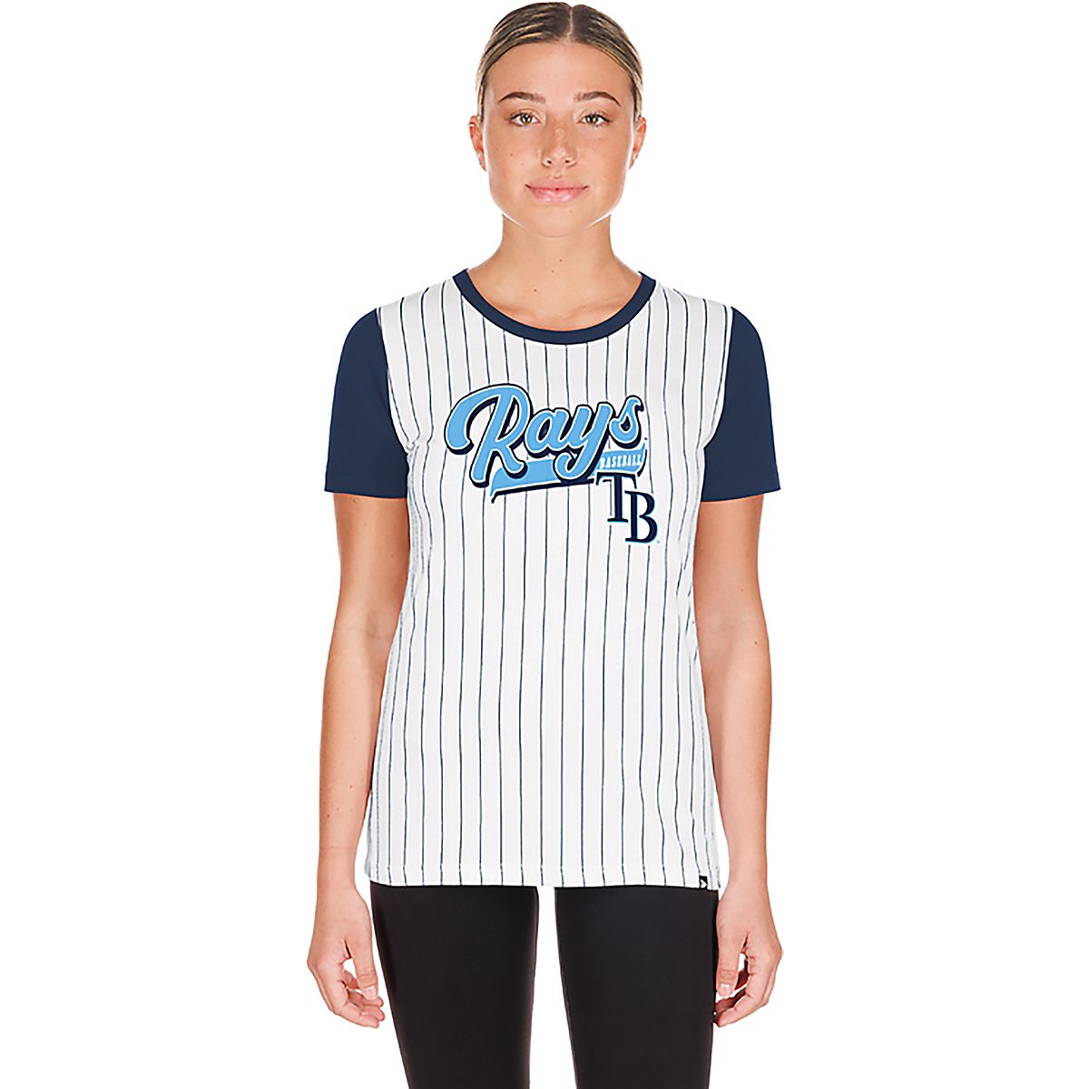 New Era Women's Tampa Bay Rays Pinstripe T-shirt | Academy