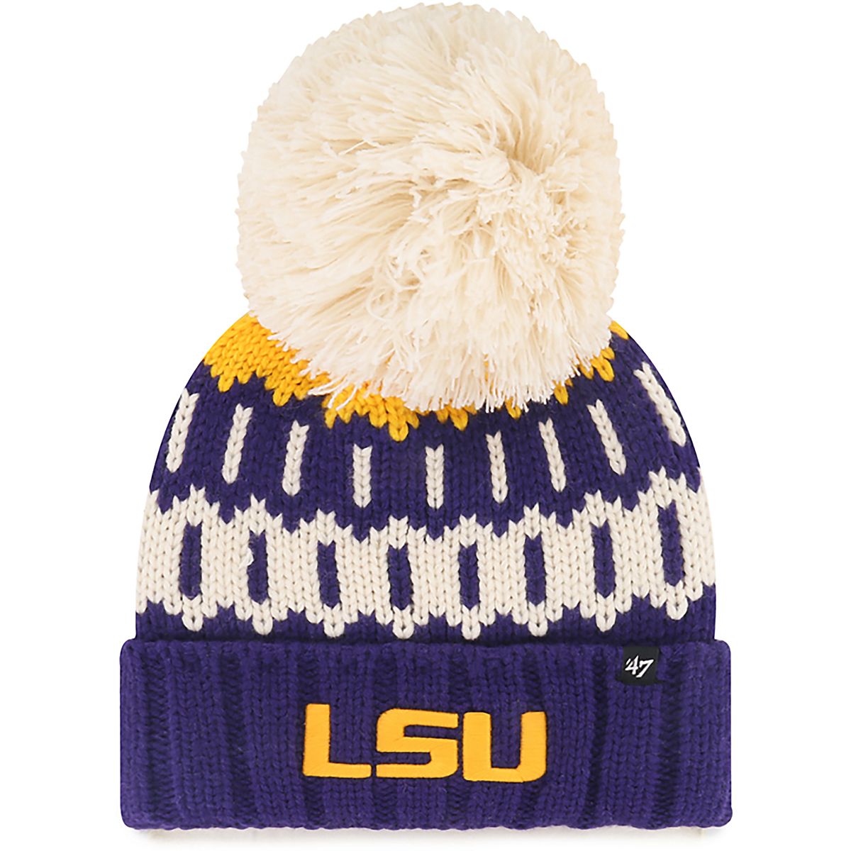 47 Brands Adults' Louisiana State University Tigers Felicity Cuff Knit ...