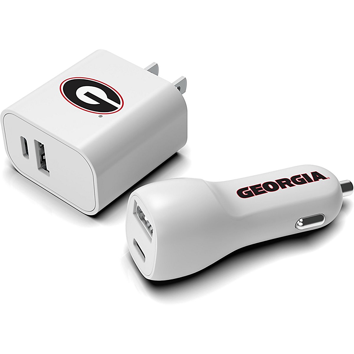 Prime Brands Group (PBG) Georgia Bulldogs Dual USB Wall and Car Charger ...