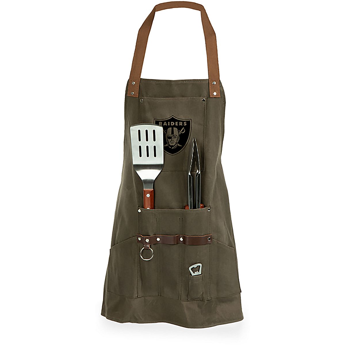 Picnic Time Las Vegas Raiders BBQ Apron with Tools & Bottle Opener ...