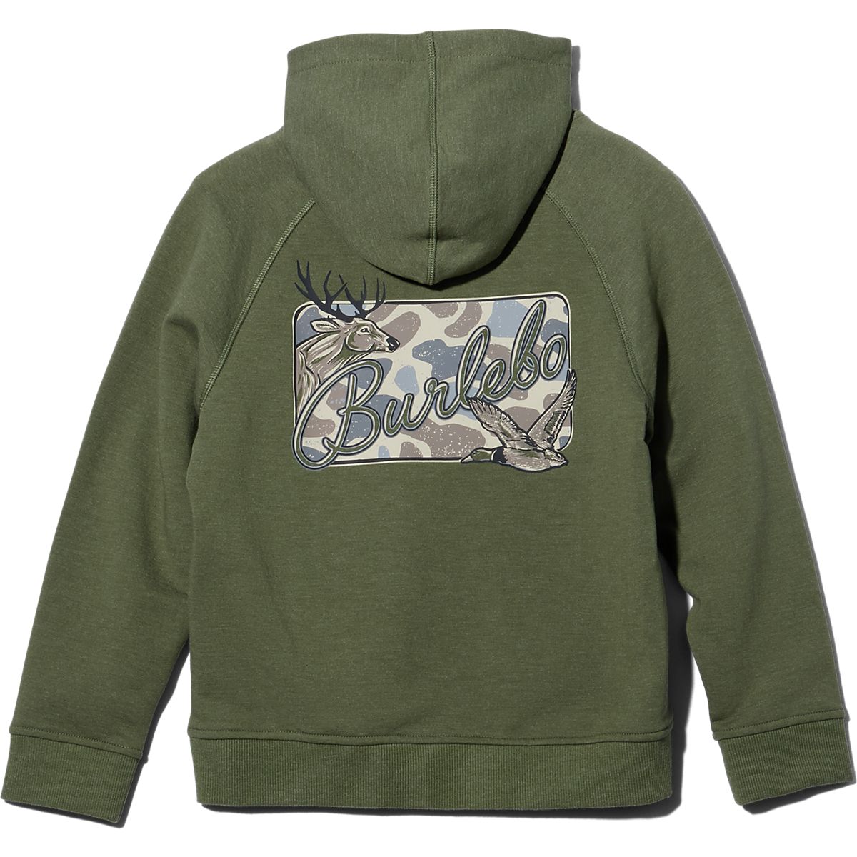 BURLEBO Boys' Deer Camo Patch Logo Fleece Hoodie | Academy
