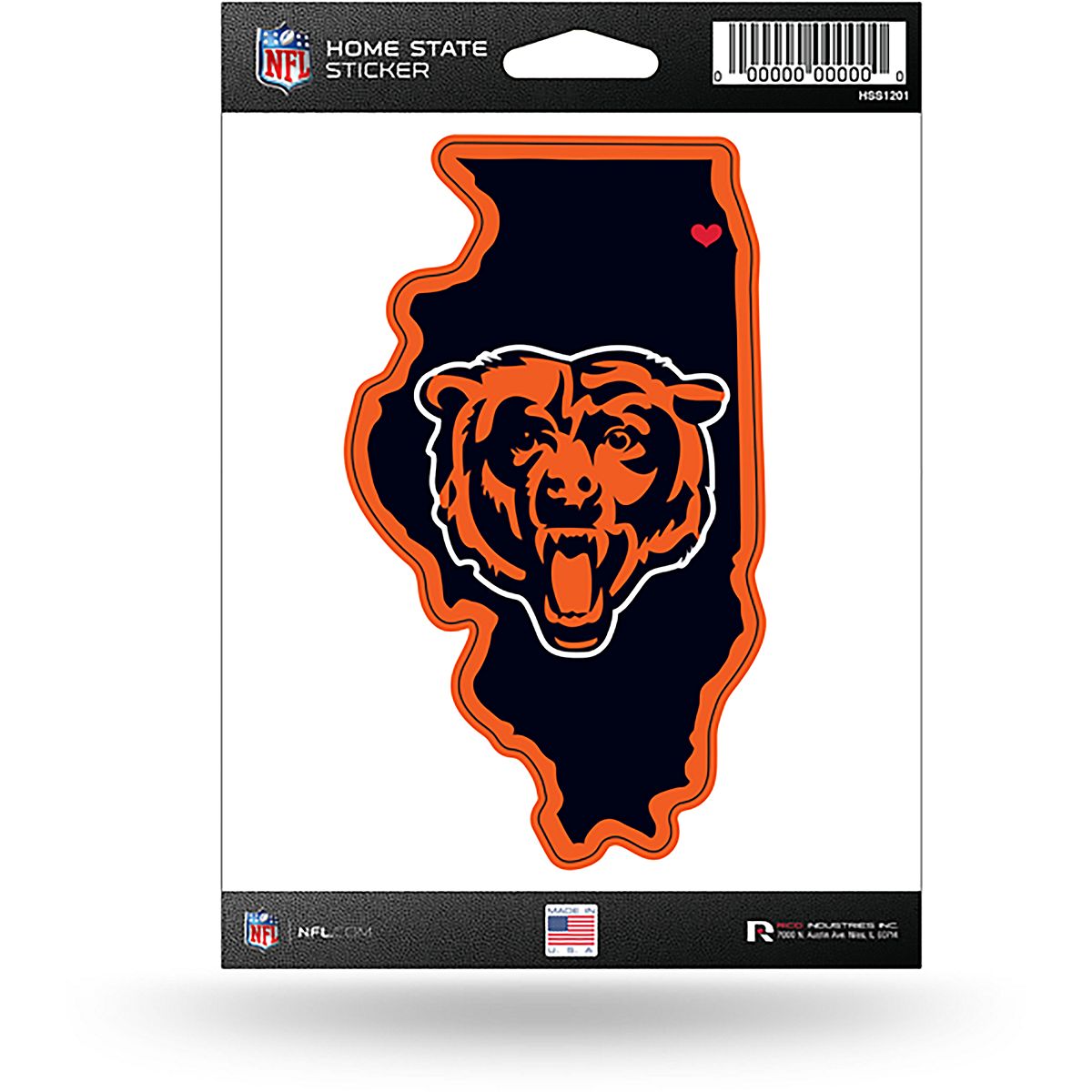 Rico Chicago Bears Home State Sticker | Academy
