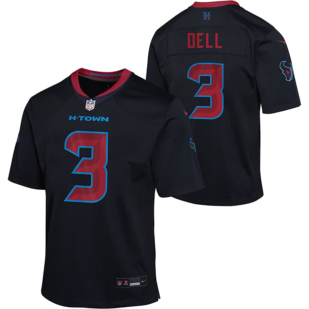 Nike Kids' Houston Texans Tank Dell Color Rush Alternate Game Jersey ...