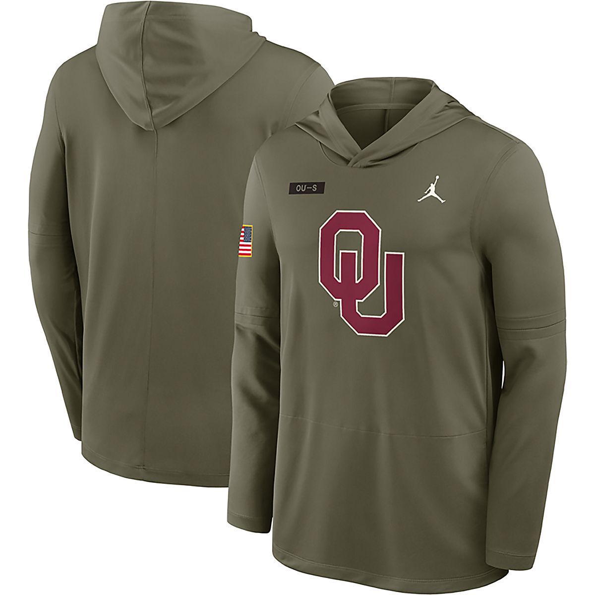 Jordan Men's Oklahoma Military Appreciation Dri-FIT Lightweight Hoodie ...