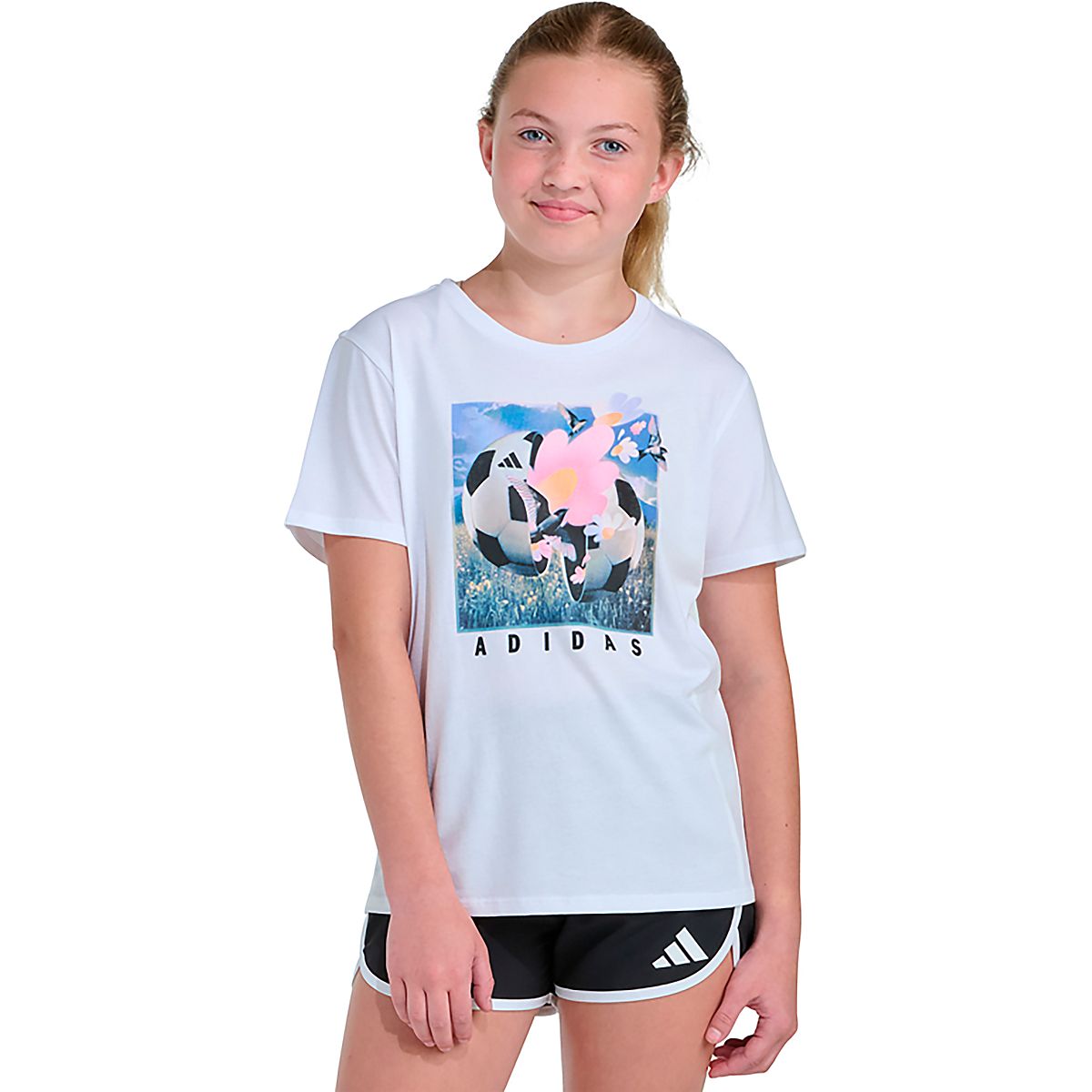adidas Girls' Regular Fit Surreal Soccer T-shirt | Academy