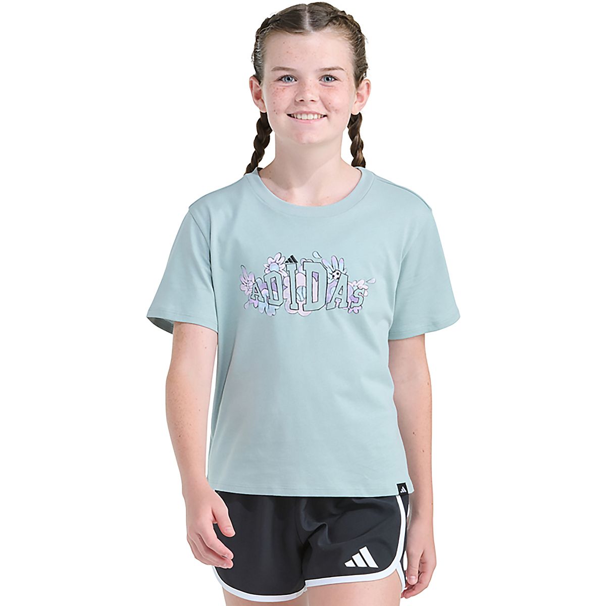 adidas Girls' Hand Drawn Adi Graphic T-shirt | Academy