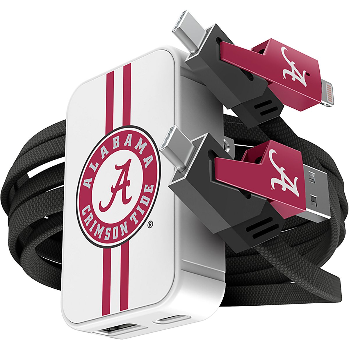 Prime Brands Group University of Alabama Slim Wall Charger with 4-in-1 ...