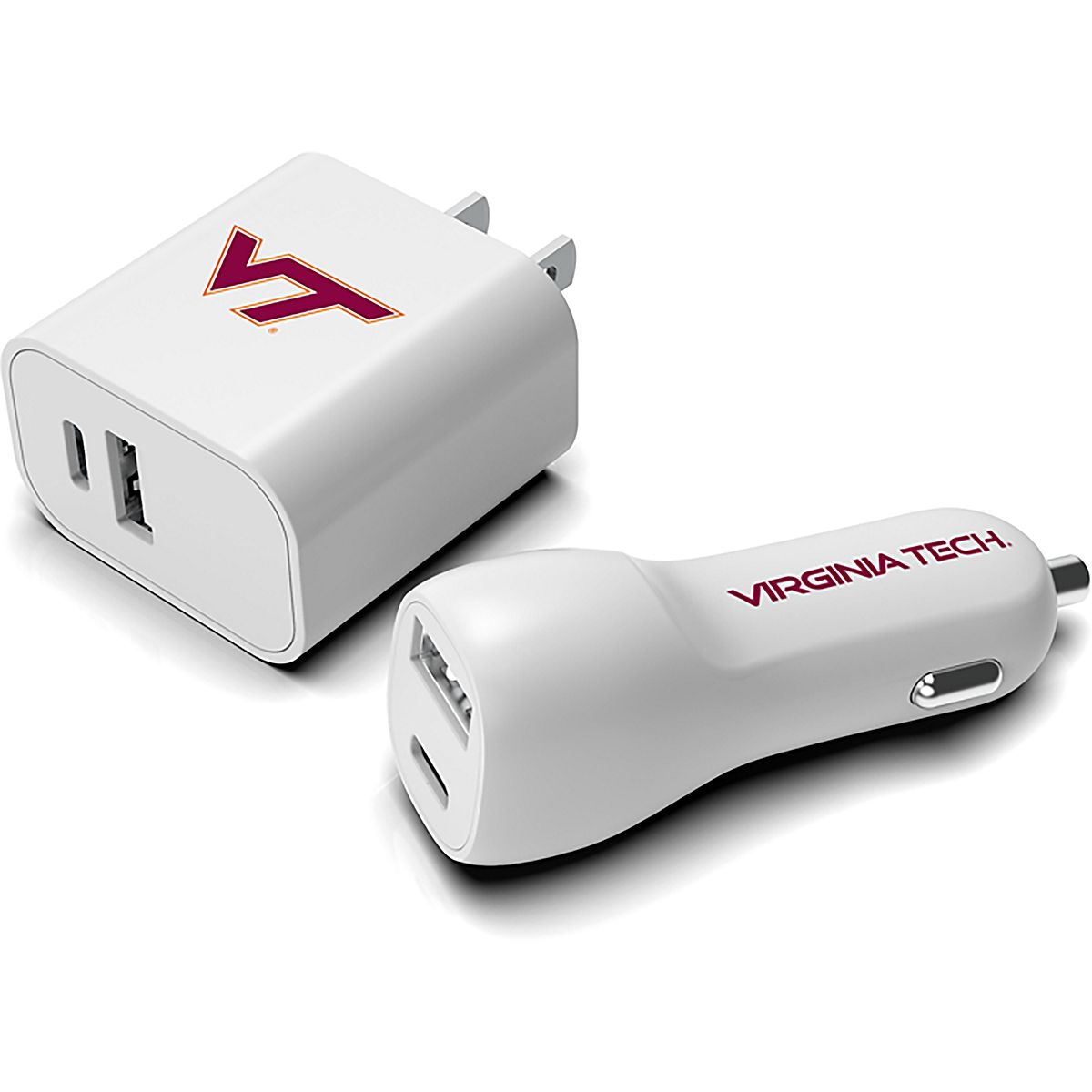 Prime Brands Group Virginia Tech USB Wall and Car Charger Combo | Academy