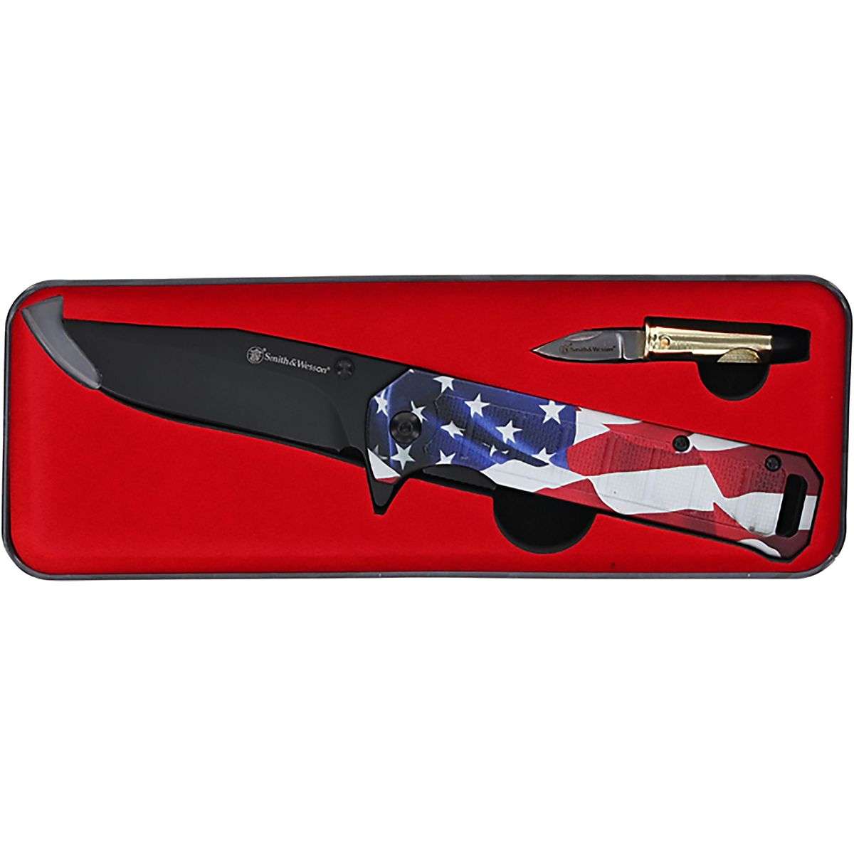 Smith & Wesson American Hero's Folder with Bullet Hunting Knives Gift ...