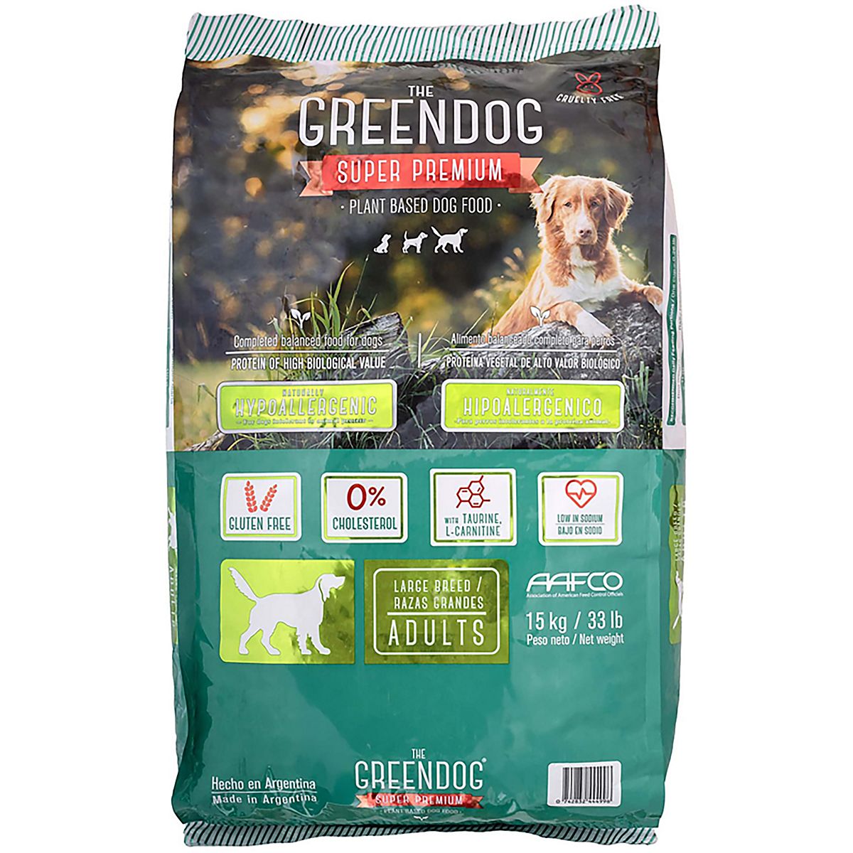 The Green Dog Super Premium Adult Regular Bite 33 lb Dog Food Bag | Academy