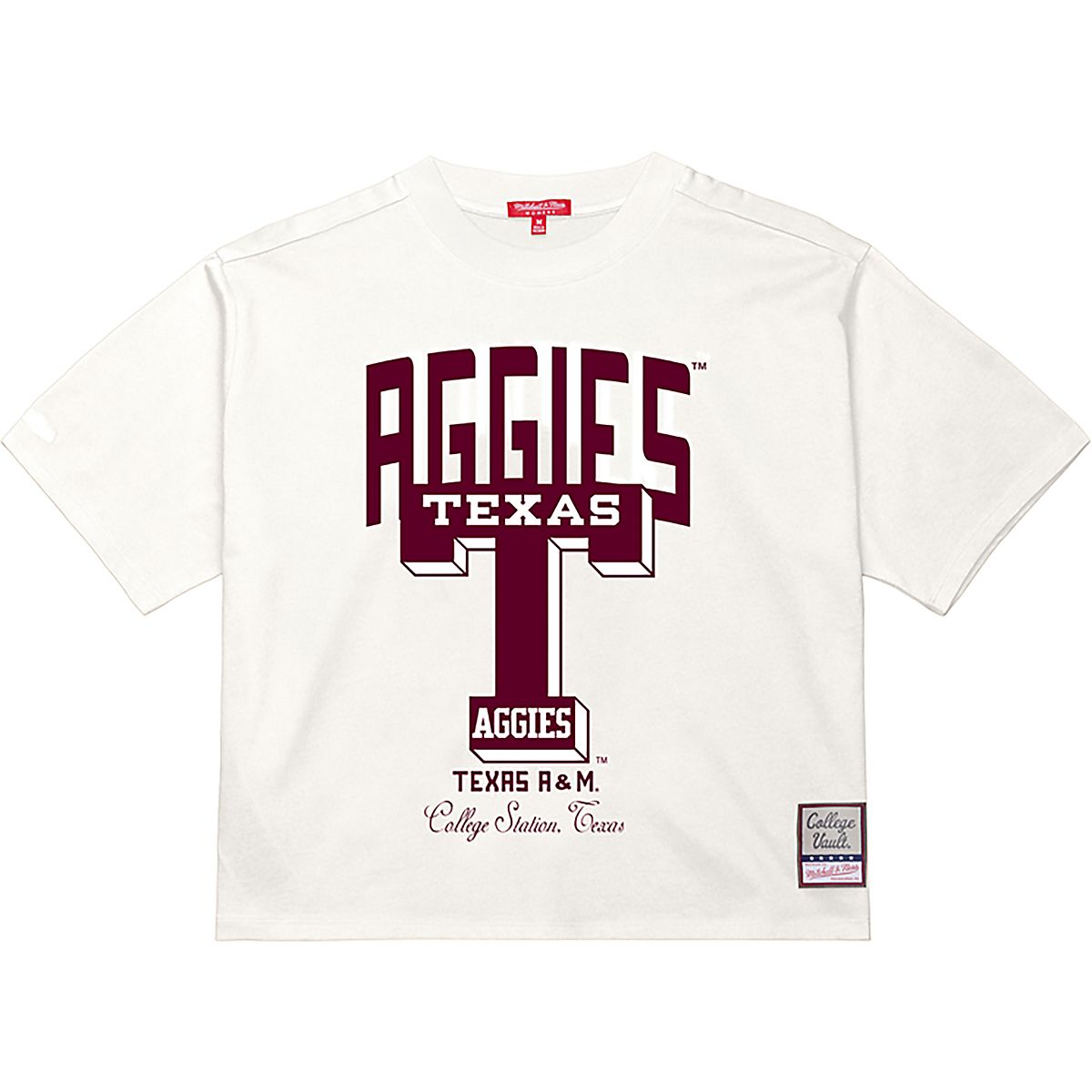 Mitchell & Ness Women's Texas A&M University Cropped Boxy Graphic T ...
