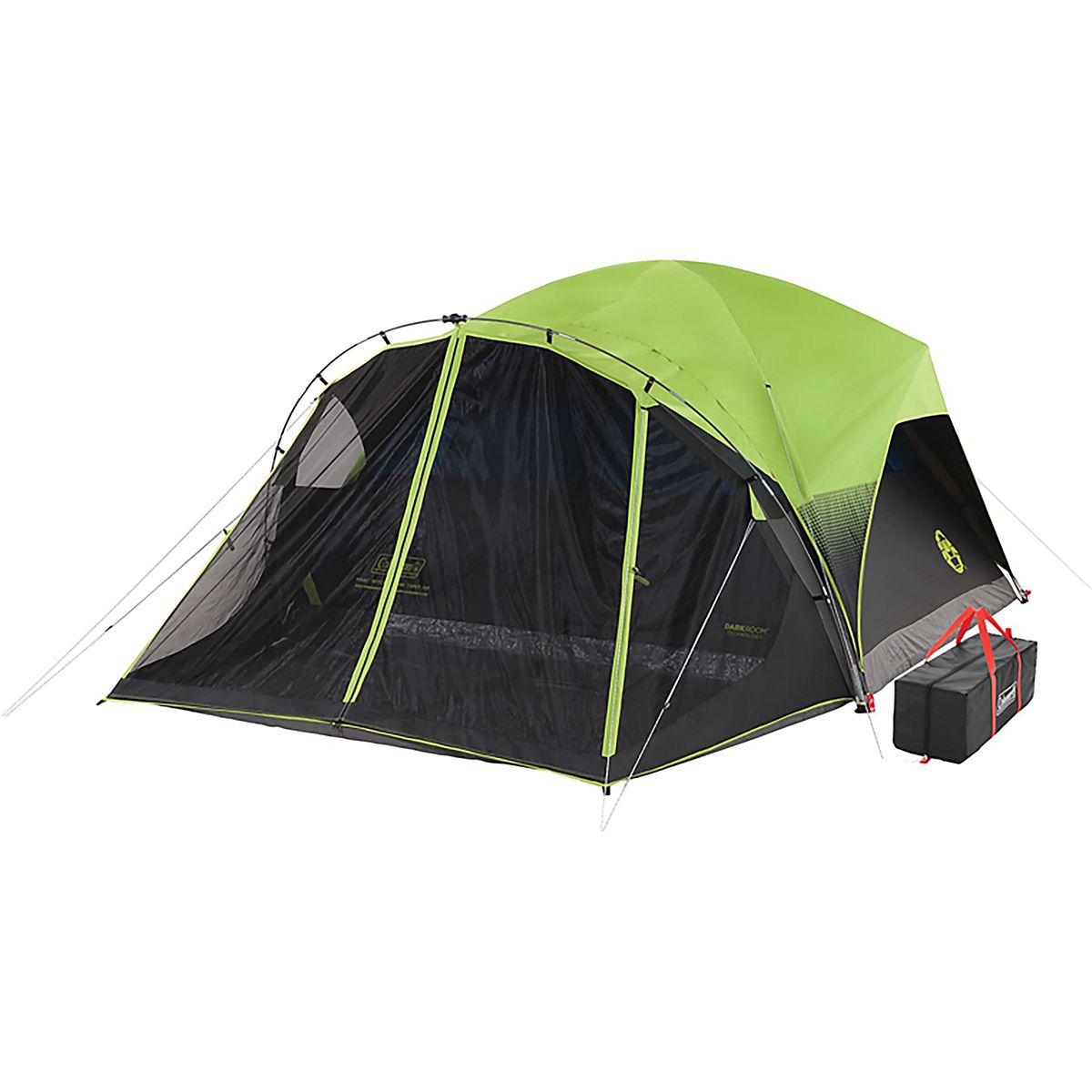 Coleman 6-Person Carlsbad Dark Room Dome Camping Tent with Screen Room ...