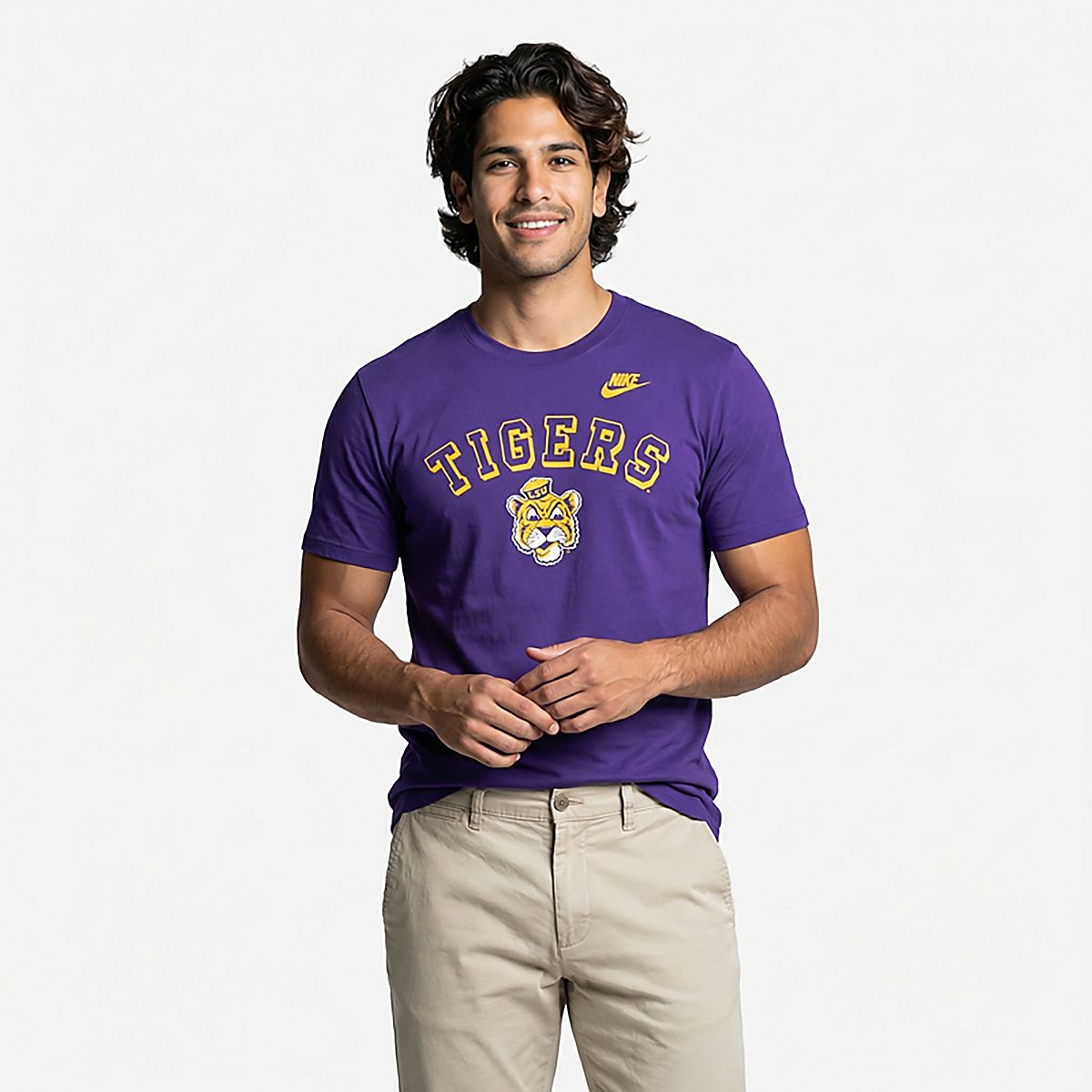 Nike Men's LSU Arch Vault Logo Legacy Football T-shirt | Academy