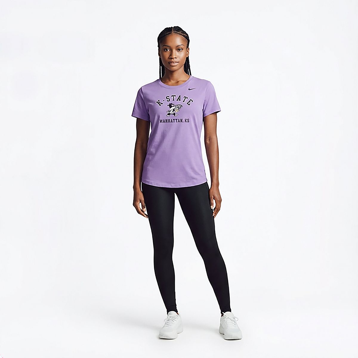 Nike Women's Kansas State Lavender Flag Core Cotton T-shirt | Academy