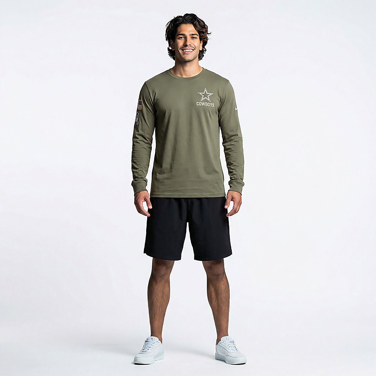 Nike Men's Dallas Cowboys Salute to Service Long Sleeve T-shirt | Academy