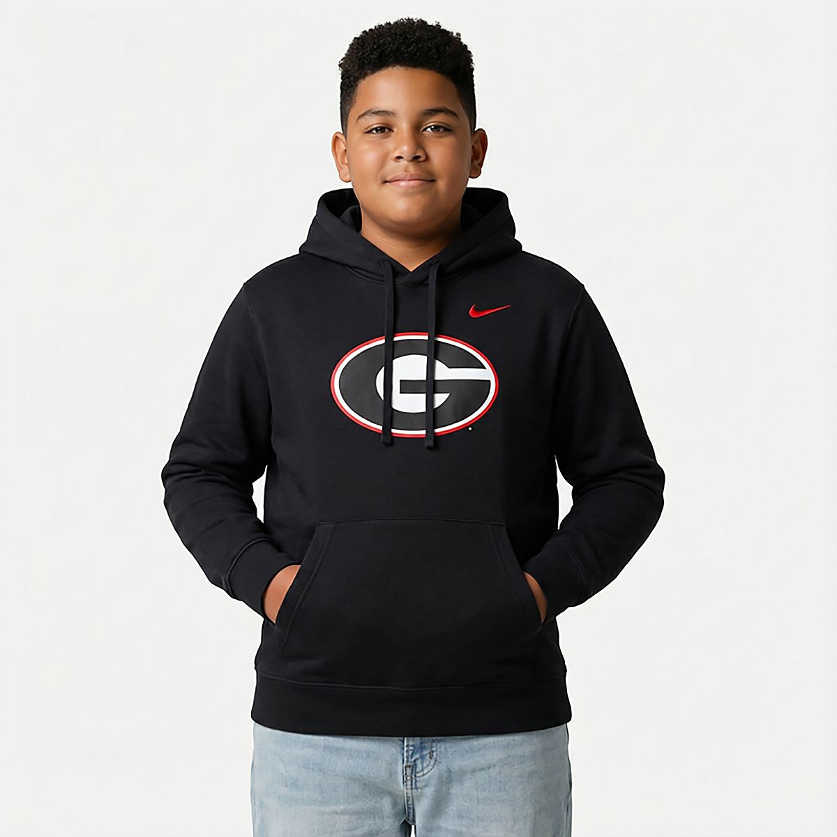 Nike Georgia Bulldogs Primetime Evergreen Club Fleece Pullover Hoodie ...