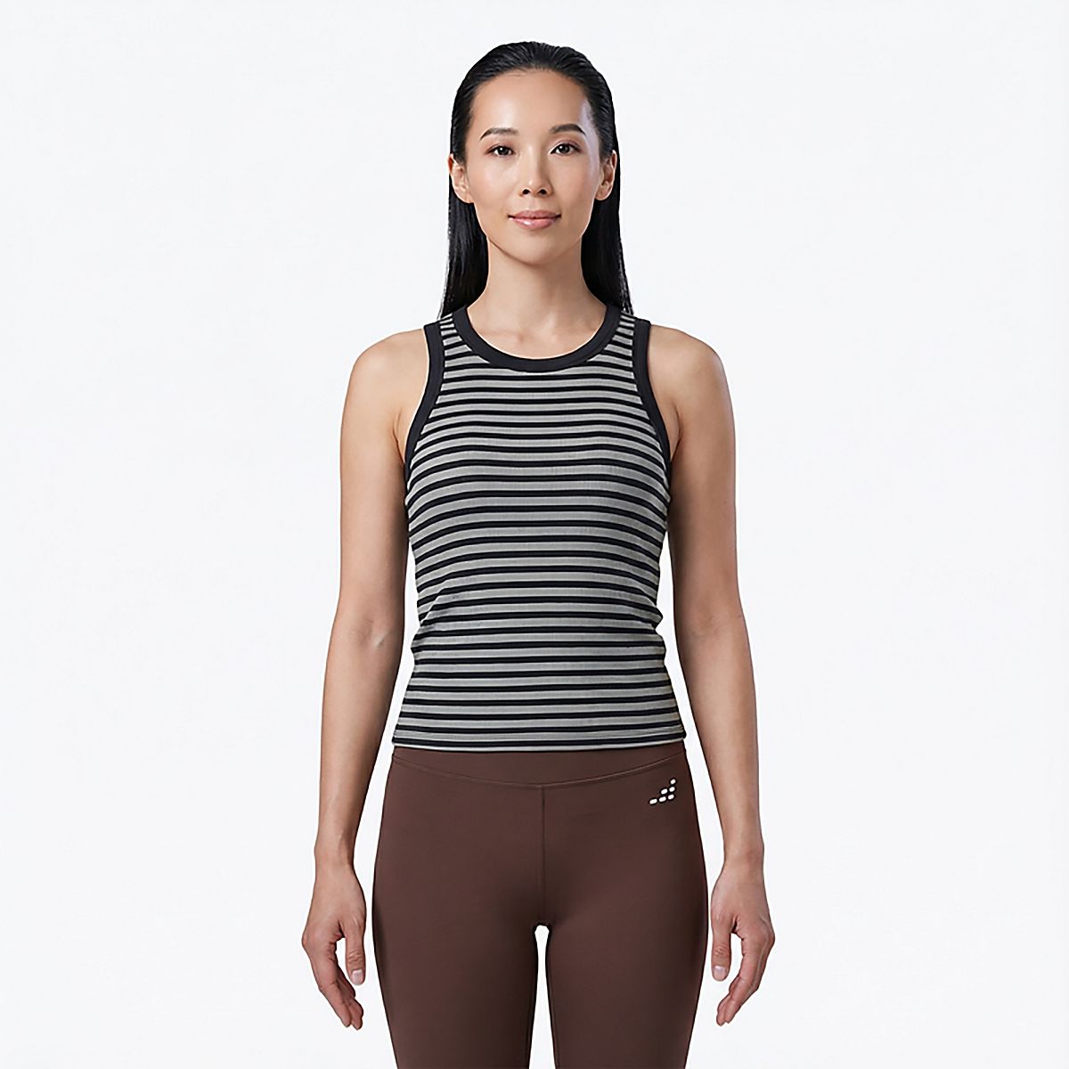 BCG Women's Sign Stripe High Neck Rib Tank | Academy