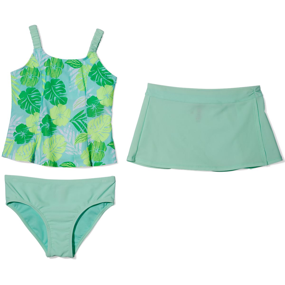 Gerry Girls' Flash Peplum Tankini 3-Piece Short Swim Set | Academy