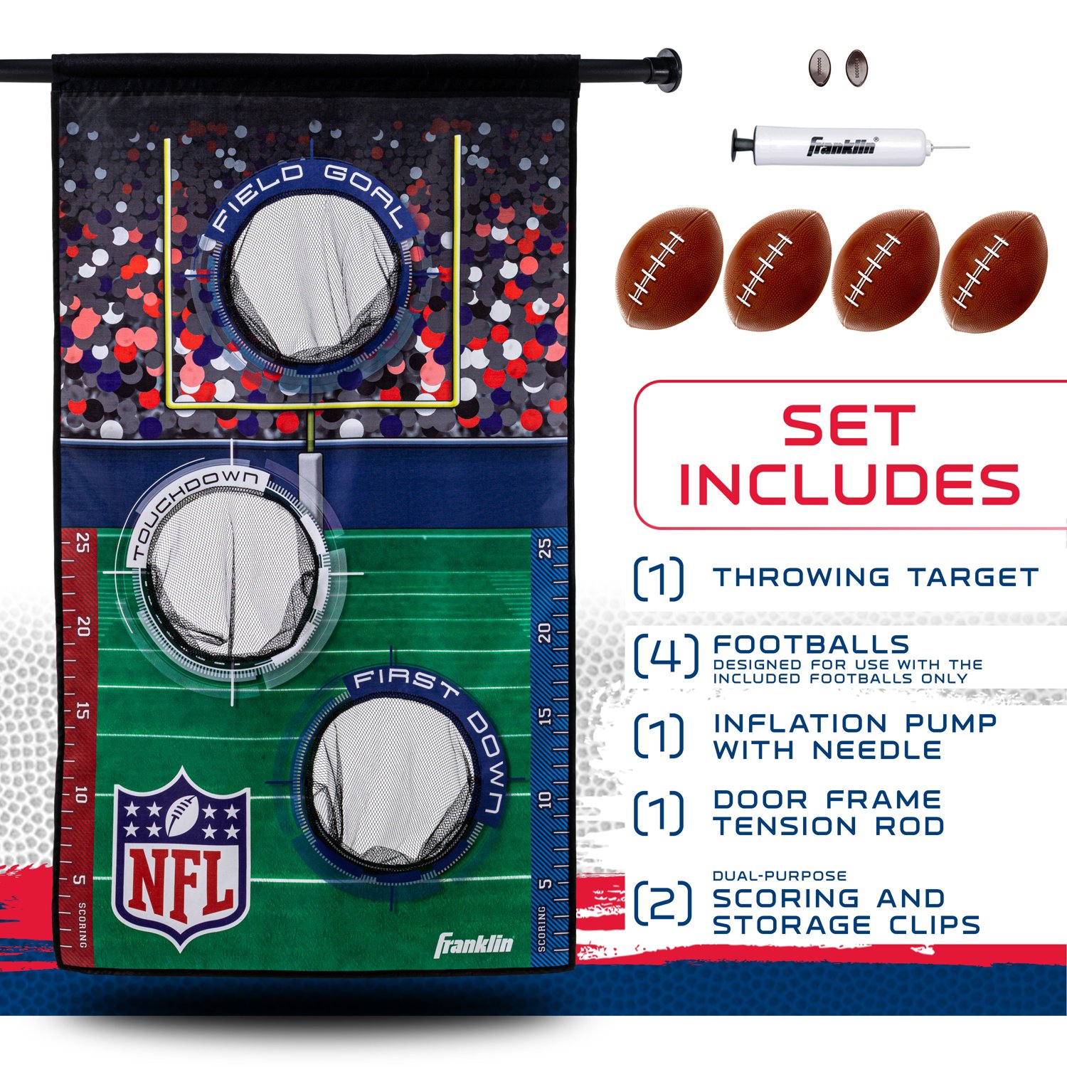 Franklin NFL Mini Football Deluxe Target Toss Game | Academy