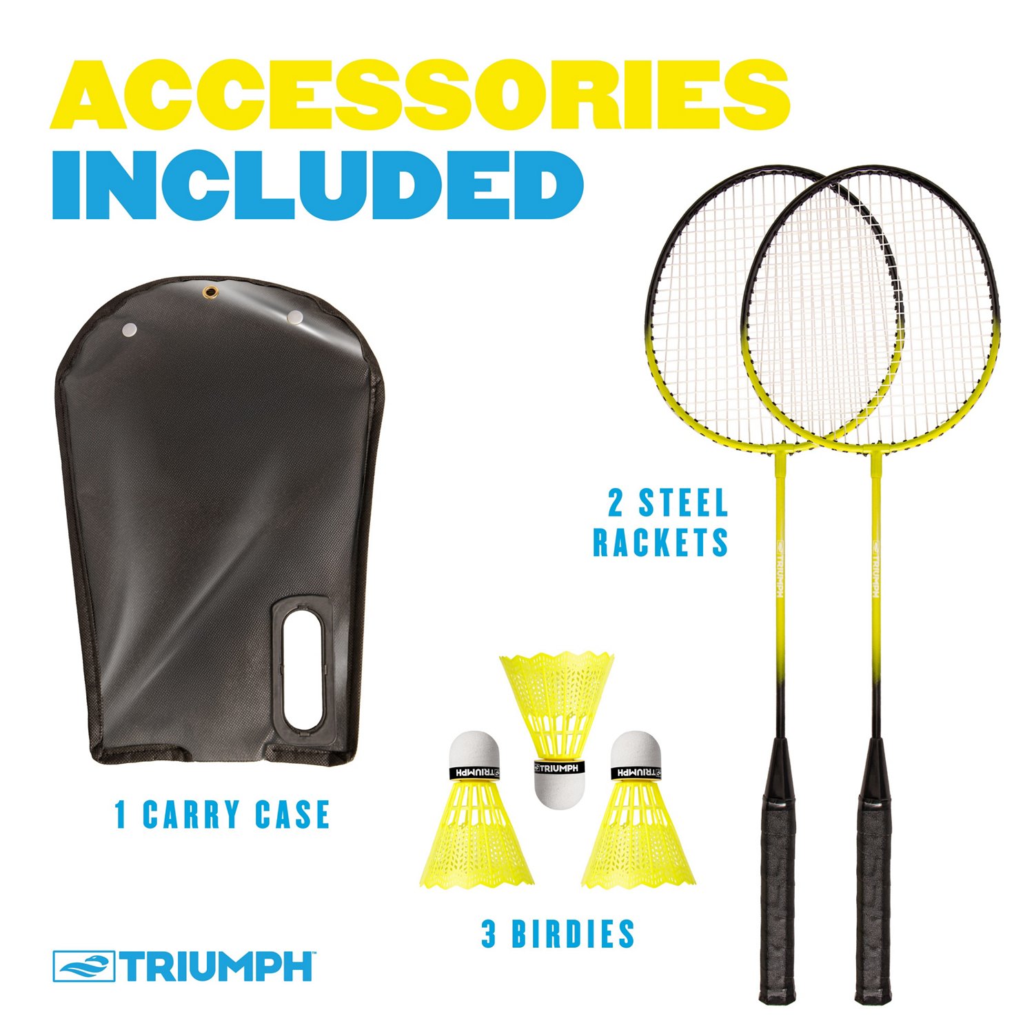 Triumph 2-Player Badminton Racquet Set | Academy
