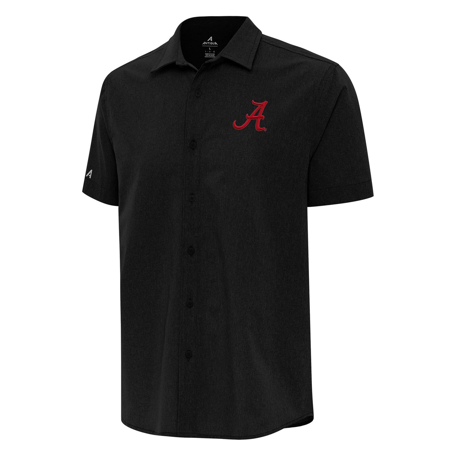 Antigua Alabama Crimson Tide Activate Woven Short Sleeve Button-Down ...