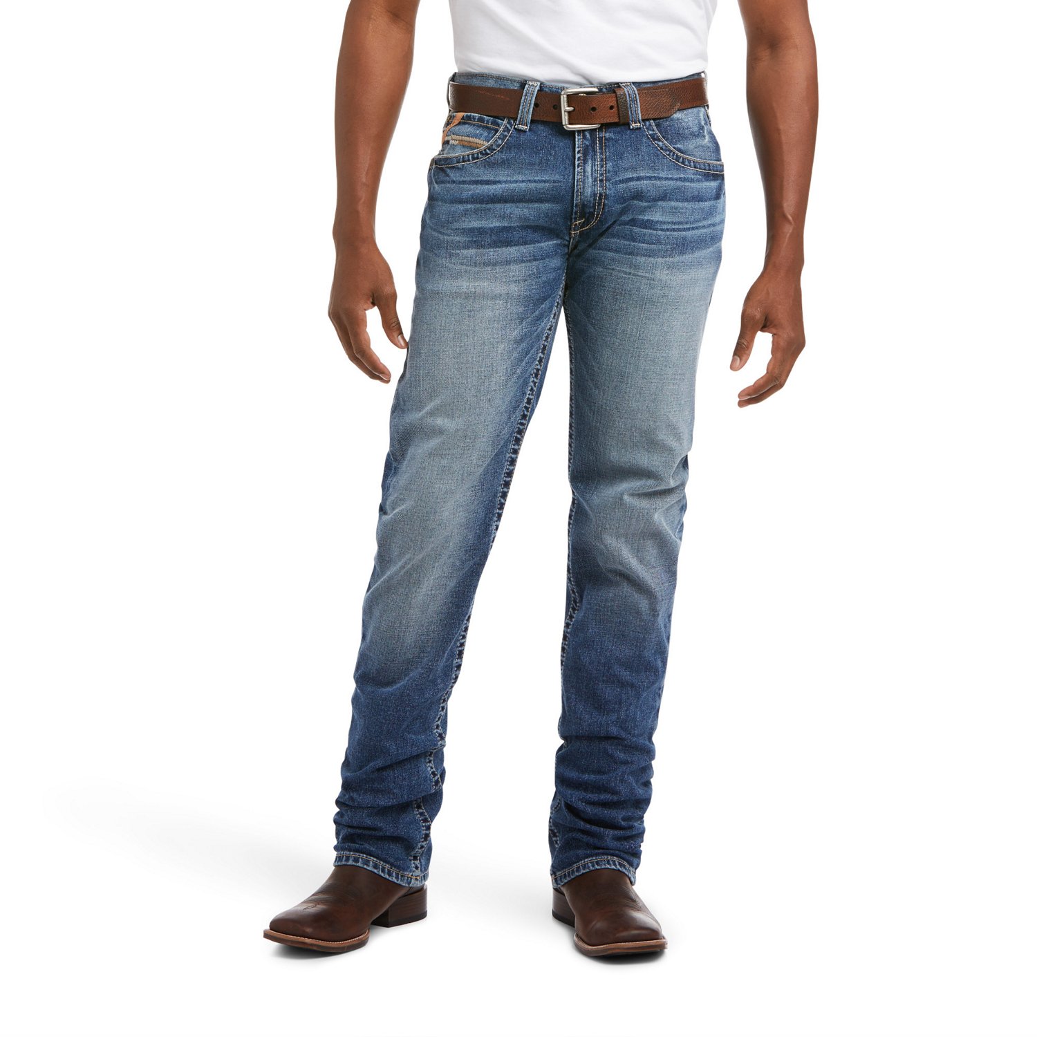 Ariat Men's M4 Low Rise Stretch Longspur Stackable Straight Leg Jeans ...