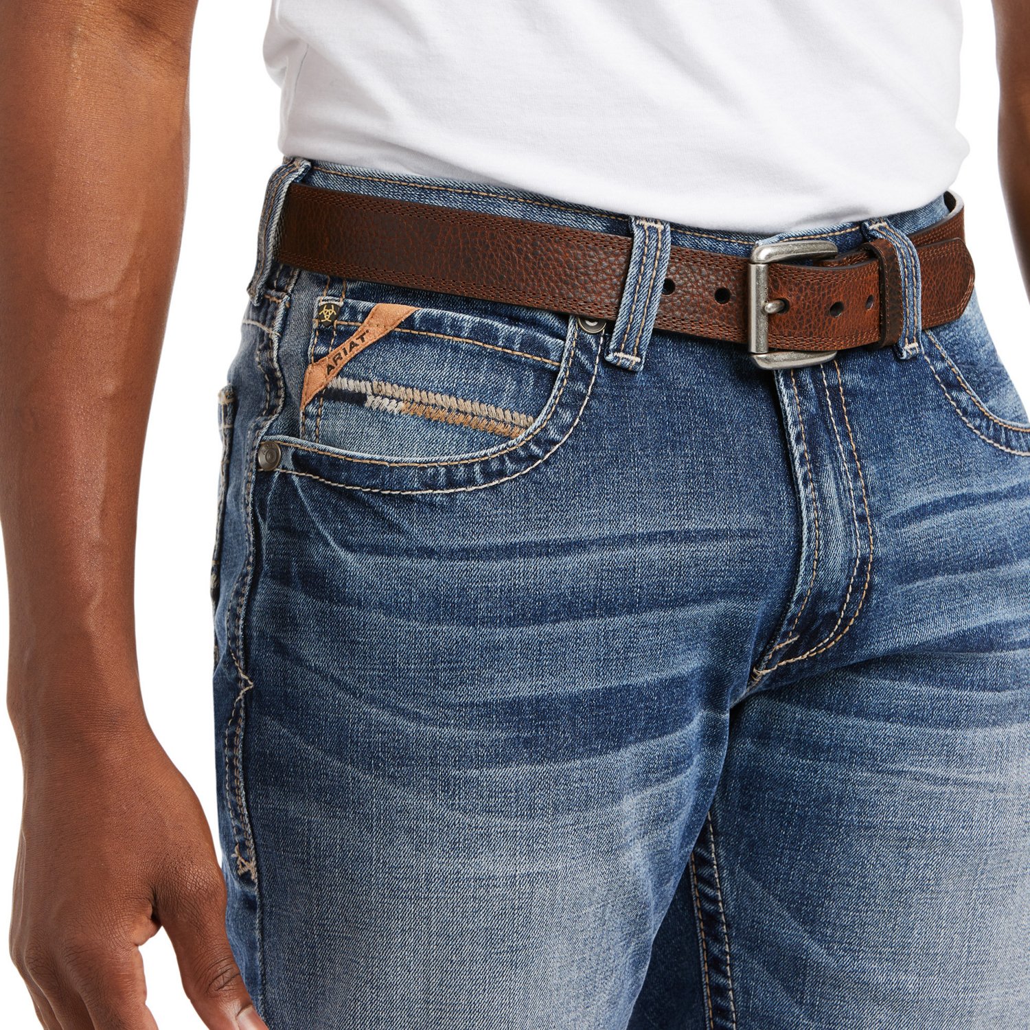 Ariat Men's M4 Low Rise Stretch Longspur Stackable Straight Leg Jeans ...