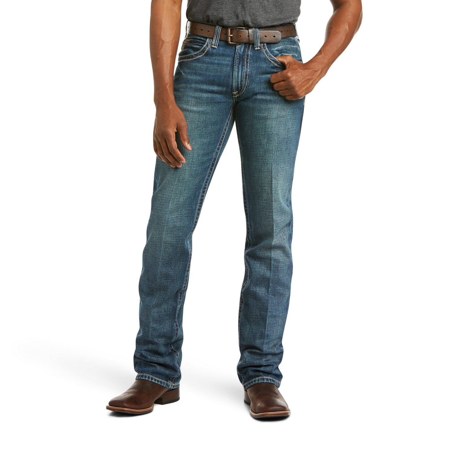 Ariat Men's M5 Slim Boundary Stackable Straight Leg Jeans | Academy