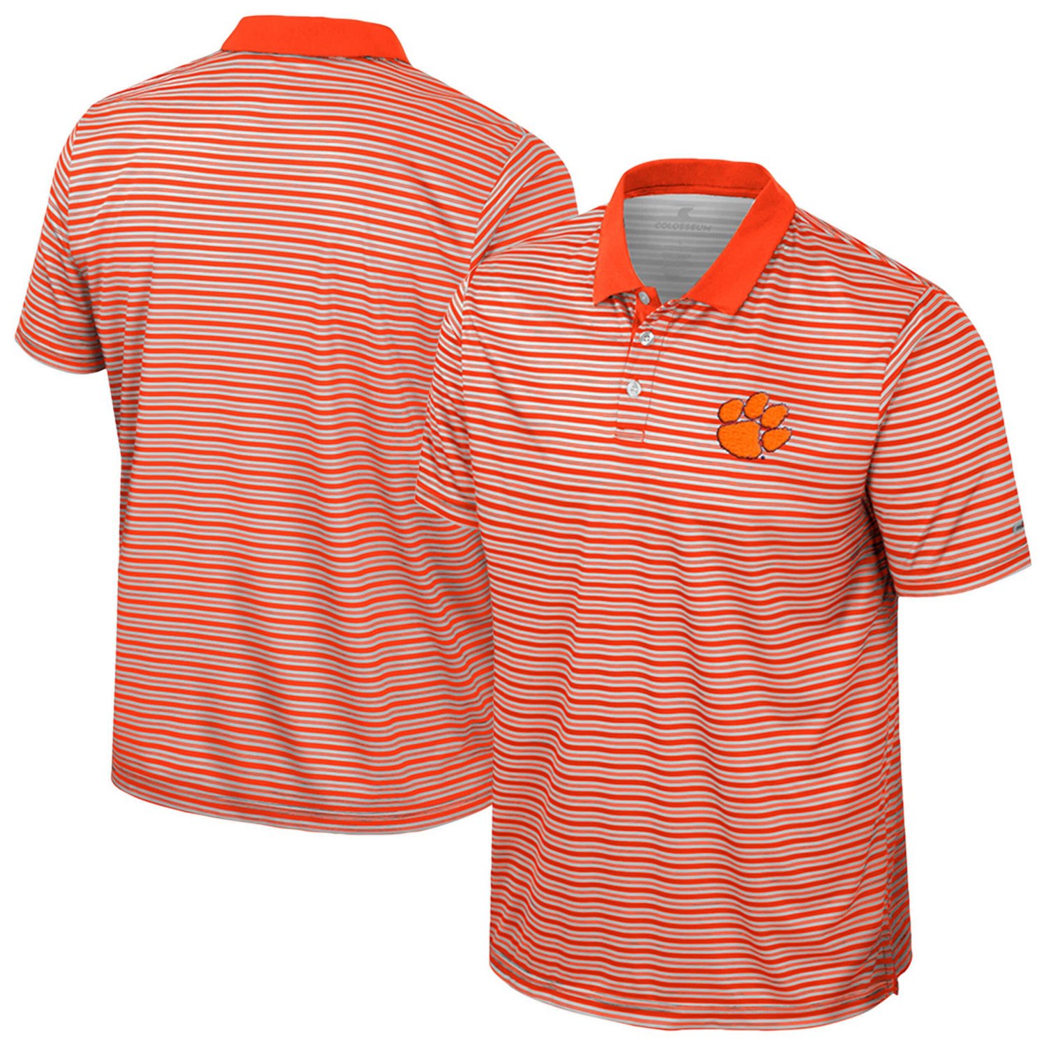 Colosseum Clemson Tigers Striped Polo | Free Shipping at Academy