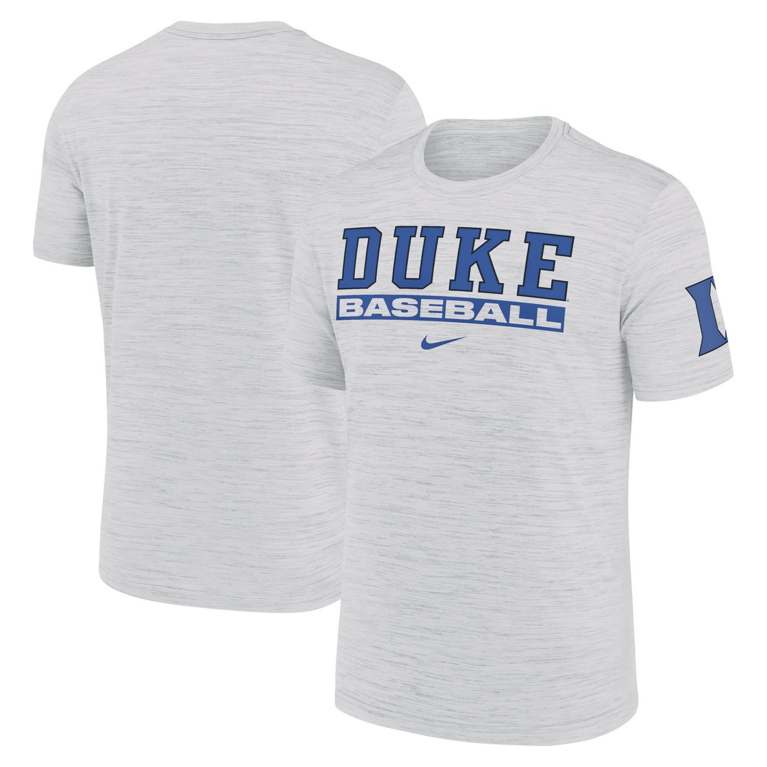Nike Duke Devils Velocity Baseball Wordmark Stack Performance T-Shirt ...