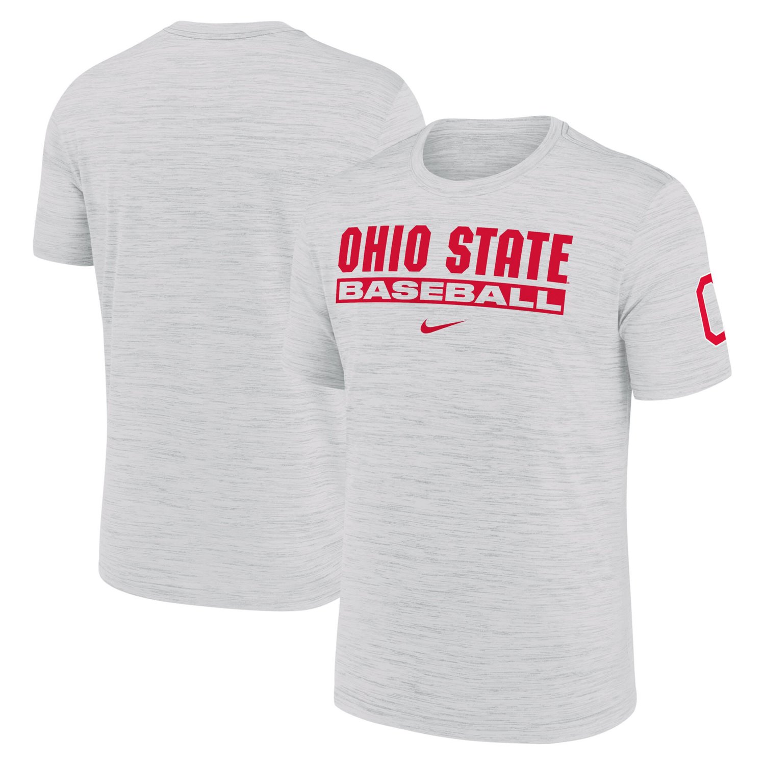 Nike Ohio State Buckeyes Velocity Baseball Wordmark Stack Performance T ...