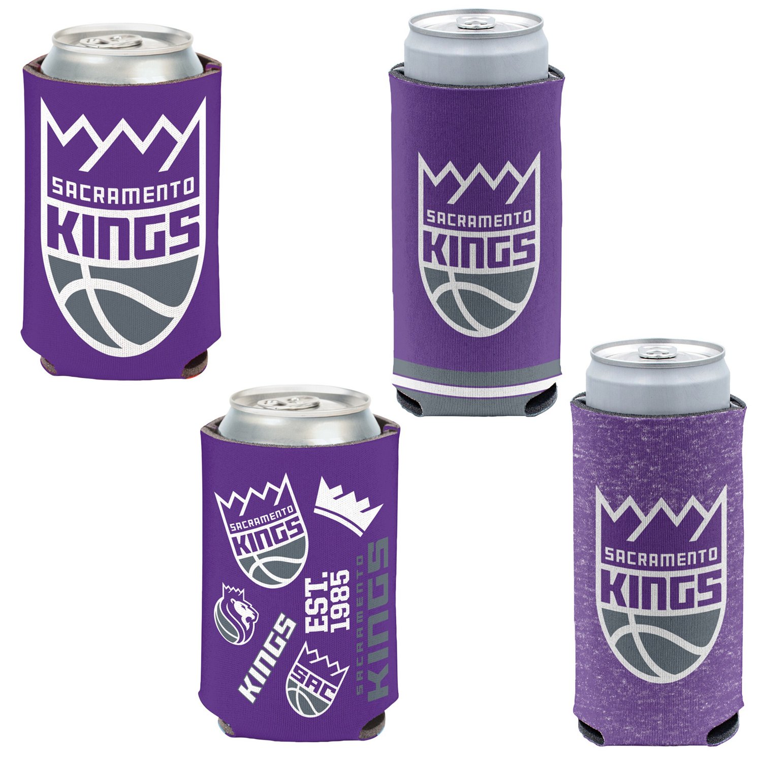 WinCraft Sacramento Kings 4-Pack 12oz Can Slim Can Cooler Set | Academy