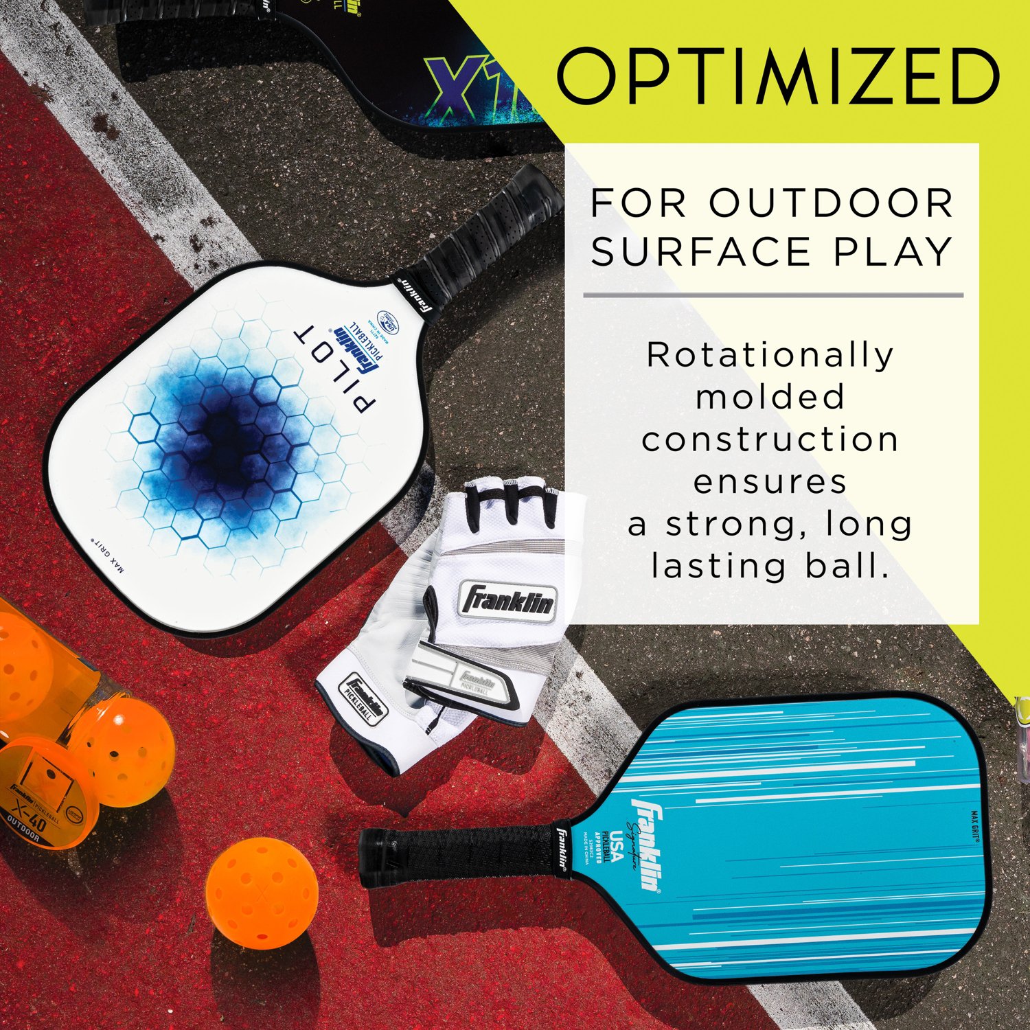 Franklin X-40 Outdoor Pickleballs 12-Pack | Academy