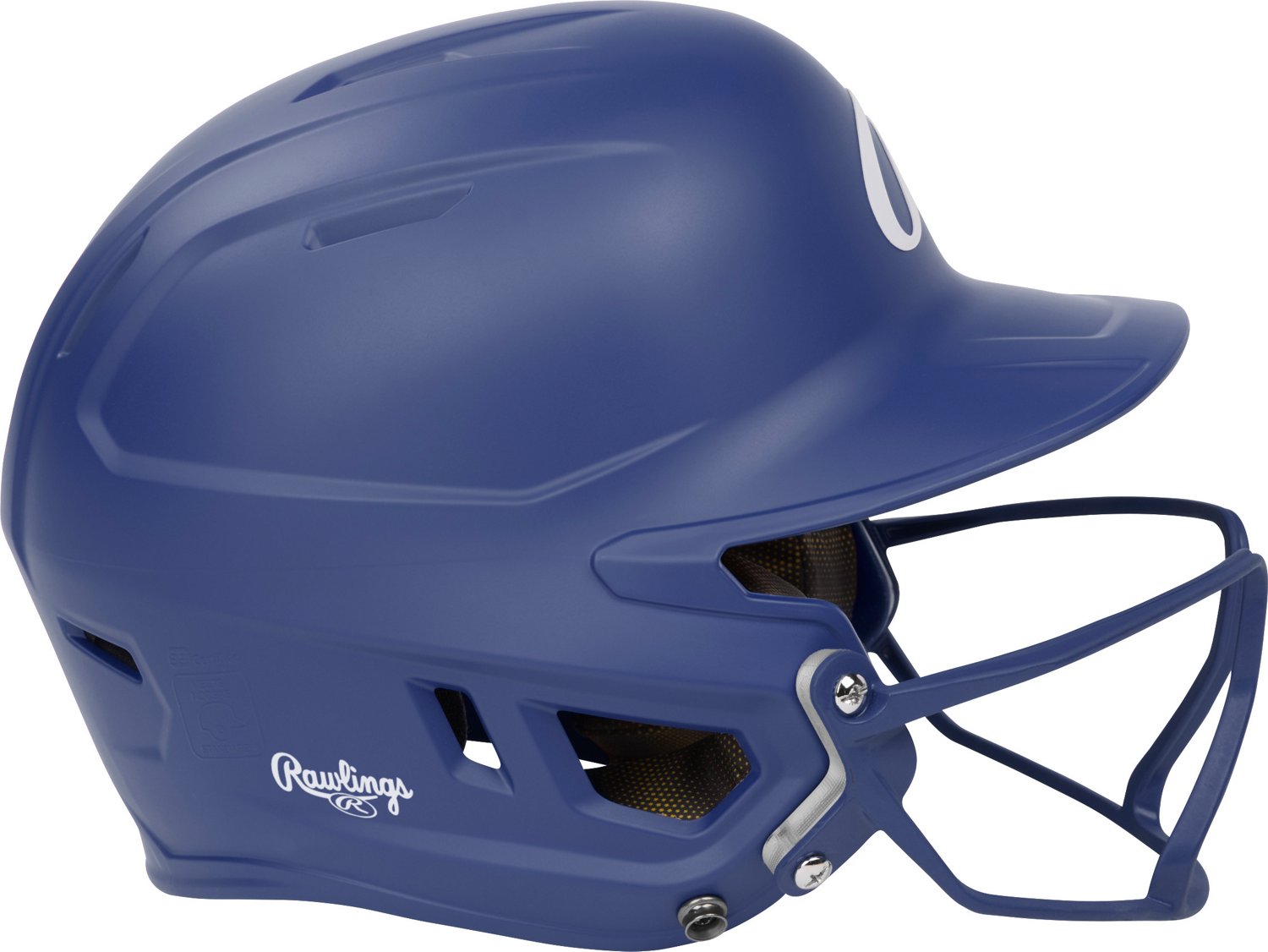 Rawlings Junior Mach Hi-Viz 1-Tone Batting Helmet with Attached Face ...