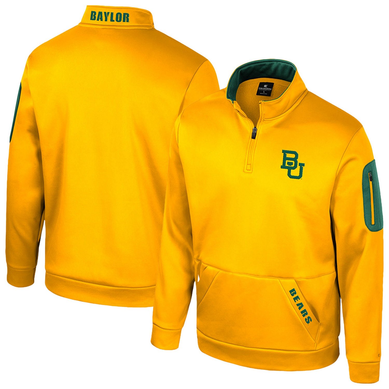 Colosseum Baylor Bears Mainframe Fleece Quarter-Zip Jacket | Academy