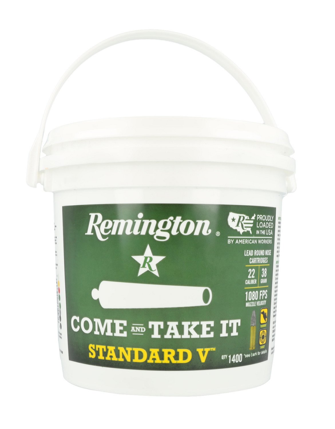 Remington Standard V .22 LR 38-Grain Round Lead Nose Shells - 1,400 ...