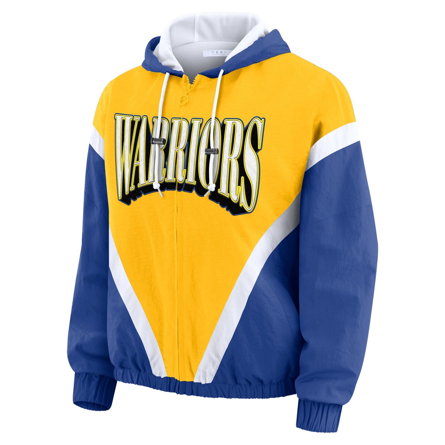 WEAR by Erin Andrews Royal en State Warriors Colorblock Full-Zip Hoodie ...
