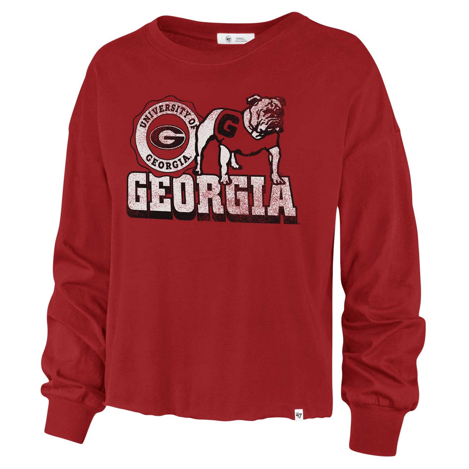 '47 Georgia Bulldogs Bottom Line Parkway Long Sleeve High Waist T-Shirt ...