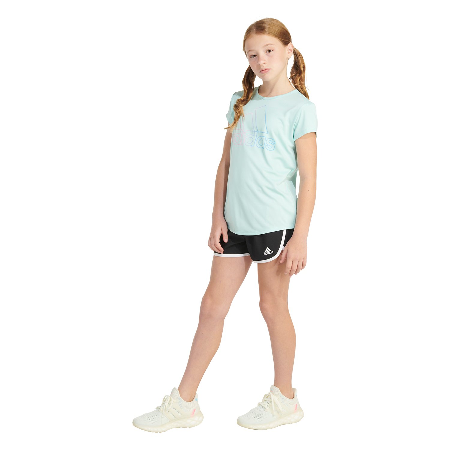 adidas Girls' Essential Polyester Short Sleeve Shirt | Academy